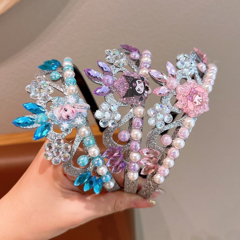[2.4.000 Personas Colección] Niños Princesa Elsa Corona Accesorios Para El Cabello De Dibujos ...