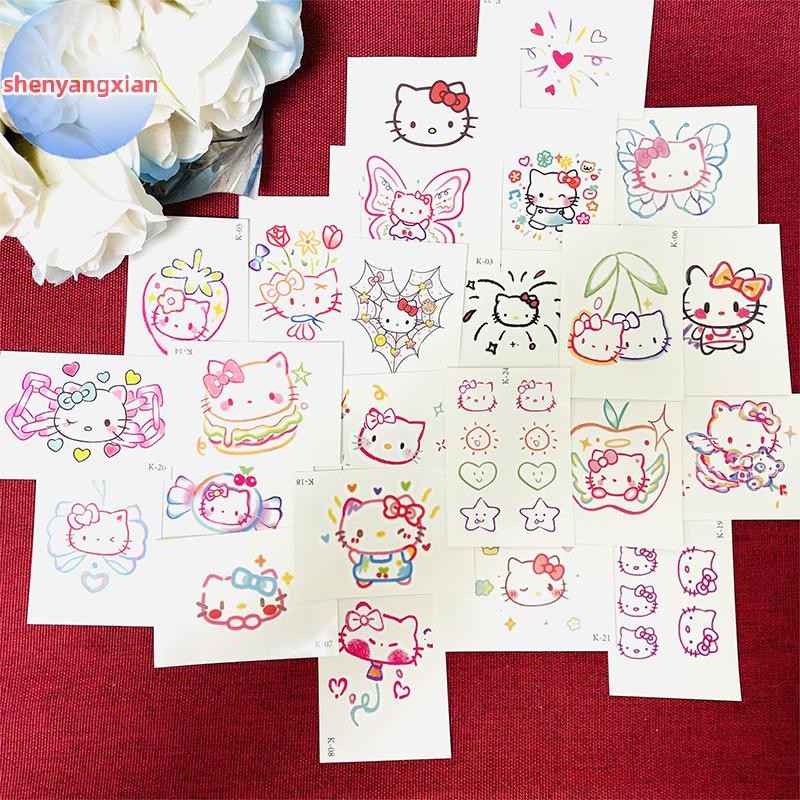 Nuevo Sanrio Lindo Impermeable Y Duradero Color Tatuaje Brazo Sticker ...