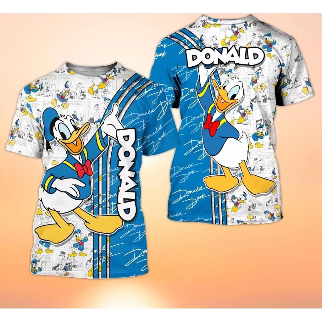 2024 Verano Nuevo Azul Pato Donald Cruz Cómic Patrones Disney Dibujo ...