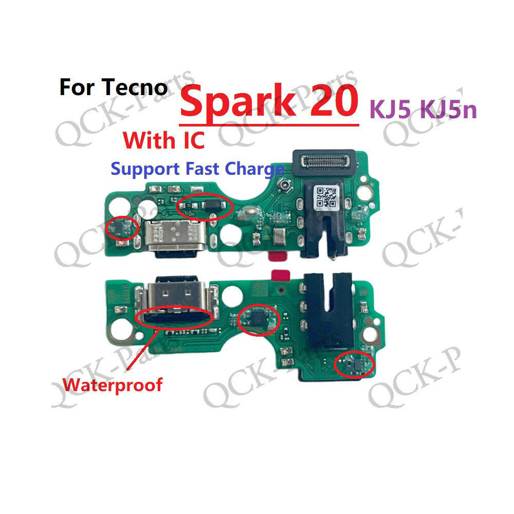 Cargador USB Puerto De Carga Junta Enchufe Conector Cable Flexible Para Tecno Spark 20C 20 Pro ...