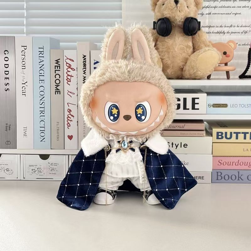 38cm Labubu Cool Cloak Clothes Set Vinilo Muñeca Labubu Accesorios ...