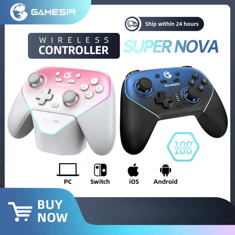 Gamesir Super Nova T4N Pro Mando Inalámbrico Bluetooth Gamepad Efecto Hall Joysticks Para PC ...