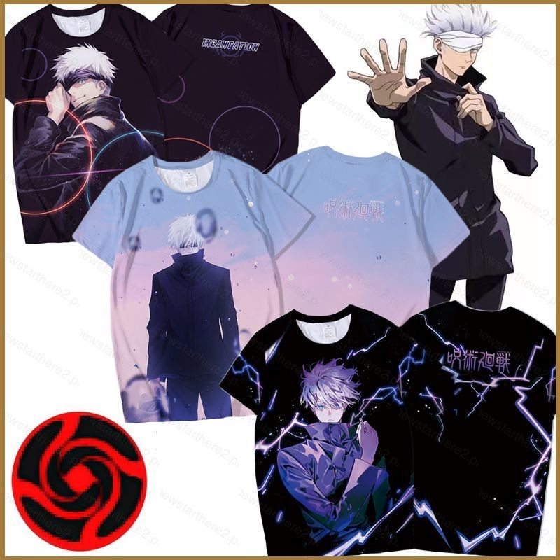 NS2 Anime Polera Jujutsu Kaisen Manga Corta Unisex Tops Gojo Satoru ...