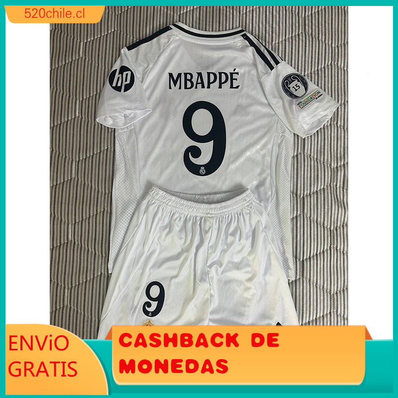 668 24-25 Polera Del Real Madrid Vini JR. Mbappé Bellingham Modric set de fútbol para niños ...