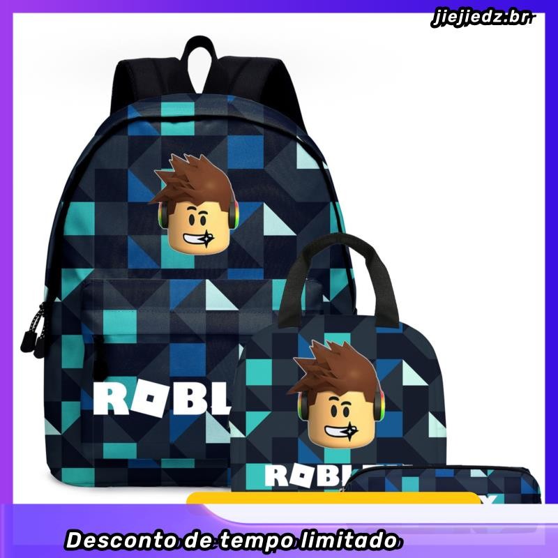 Robux Roblox Bolsa Para Niños Niños Niñas Mochila De Gran Capacidad ...
