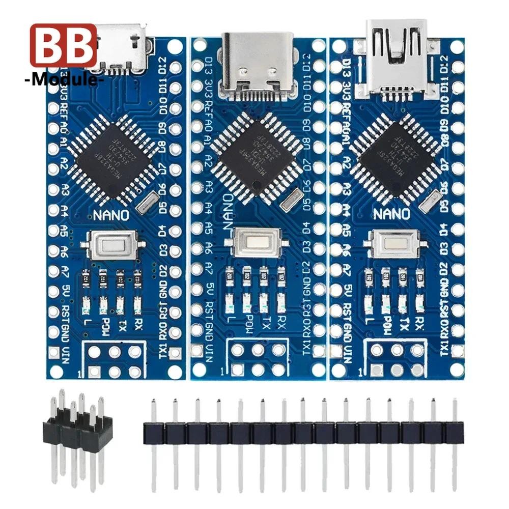 10pcs nano 3.0 Controlador CH340 Tipo-C USB driver ATMEGA328 ATMEGA328P ...