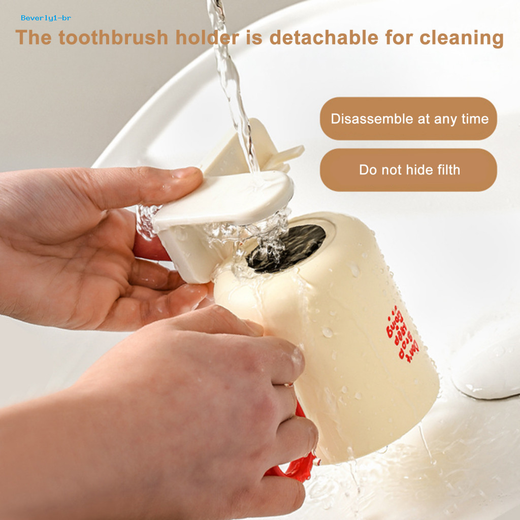 Easy-drain Toothbrush Cup Holder Strong Magnetic with Multi-function ...