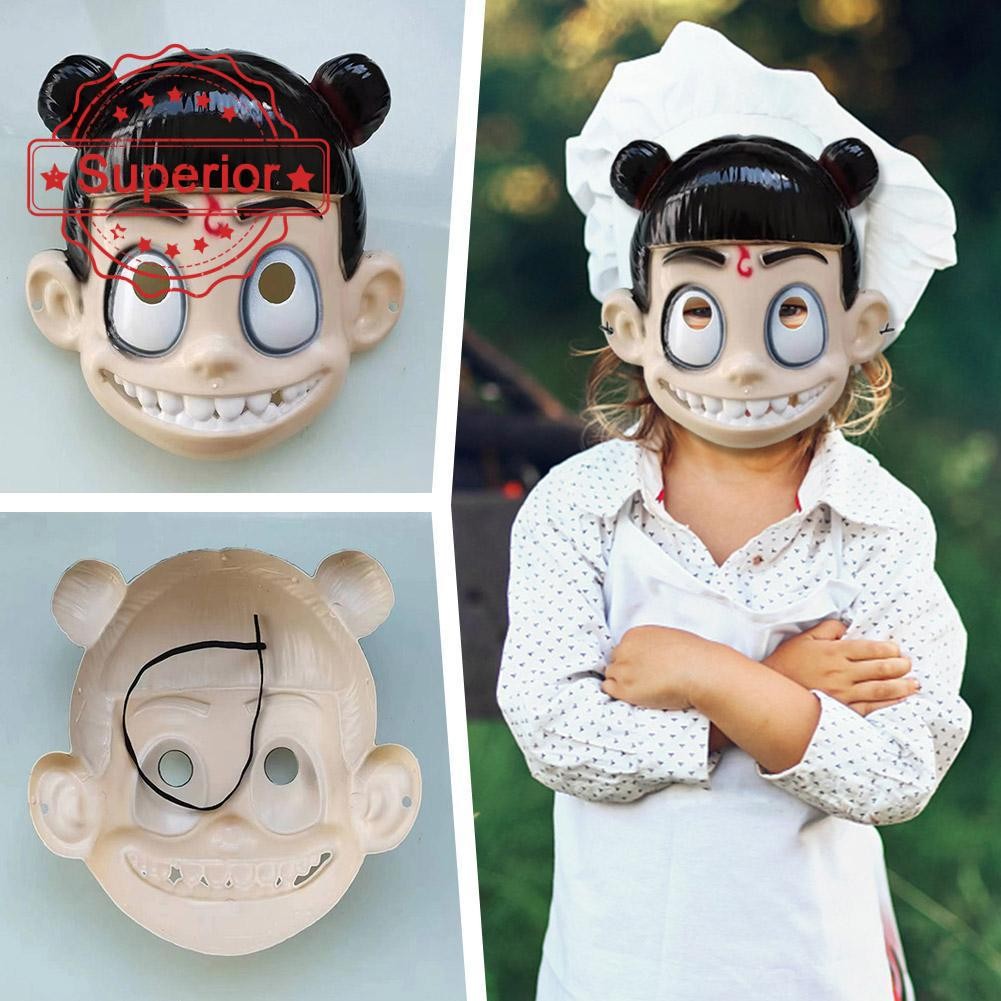 Nezha Forma De La Máscara De Dibujos Animados Halloween Props Niños ...