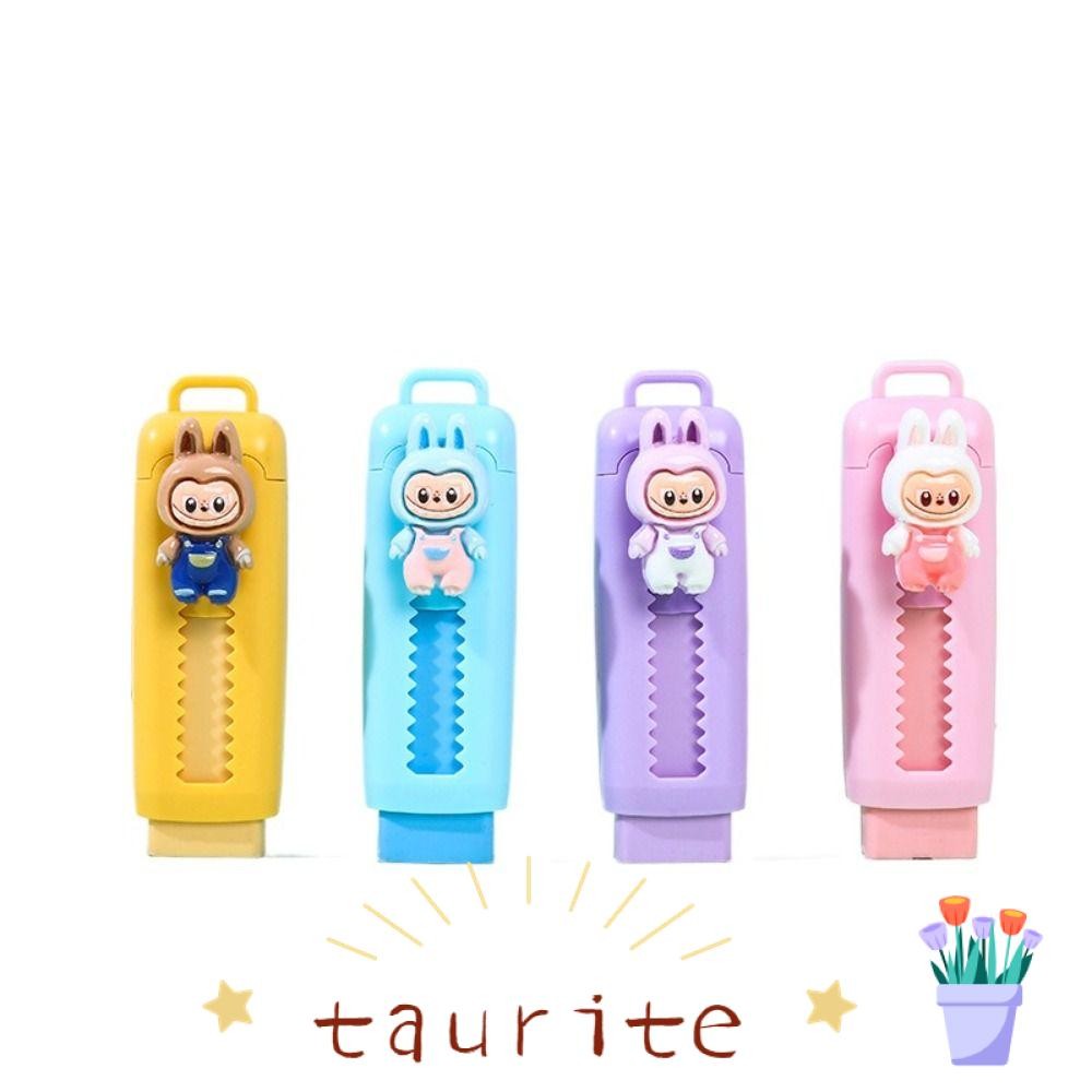 TAURITE Labubu Push-pull Eraser , Papelería Creativa De Dibujos ...