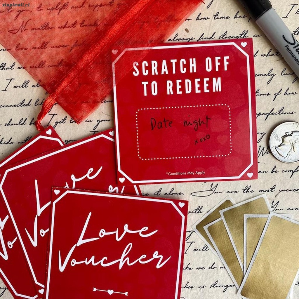 Tarjetas De San Valentín Scratch off DIY Tarjeta De Felicitación De ...