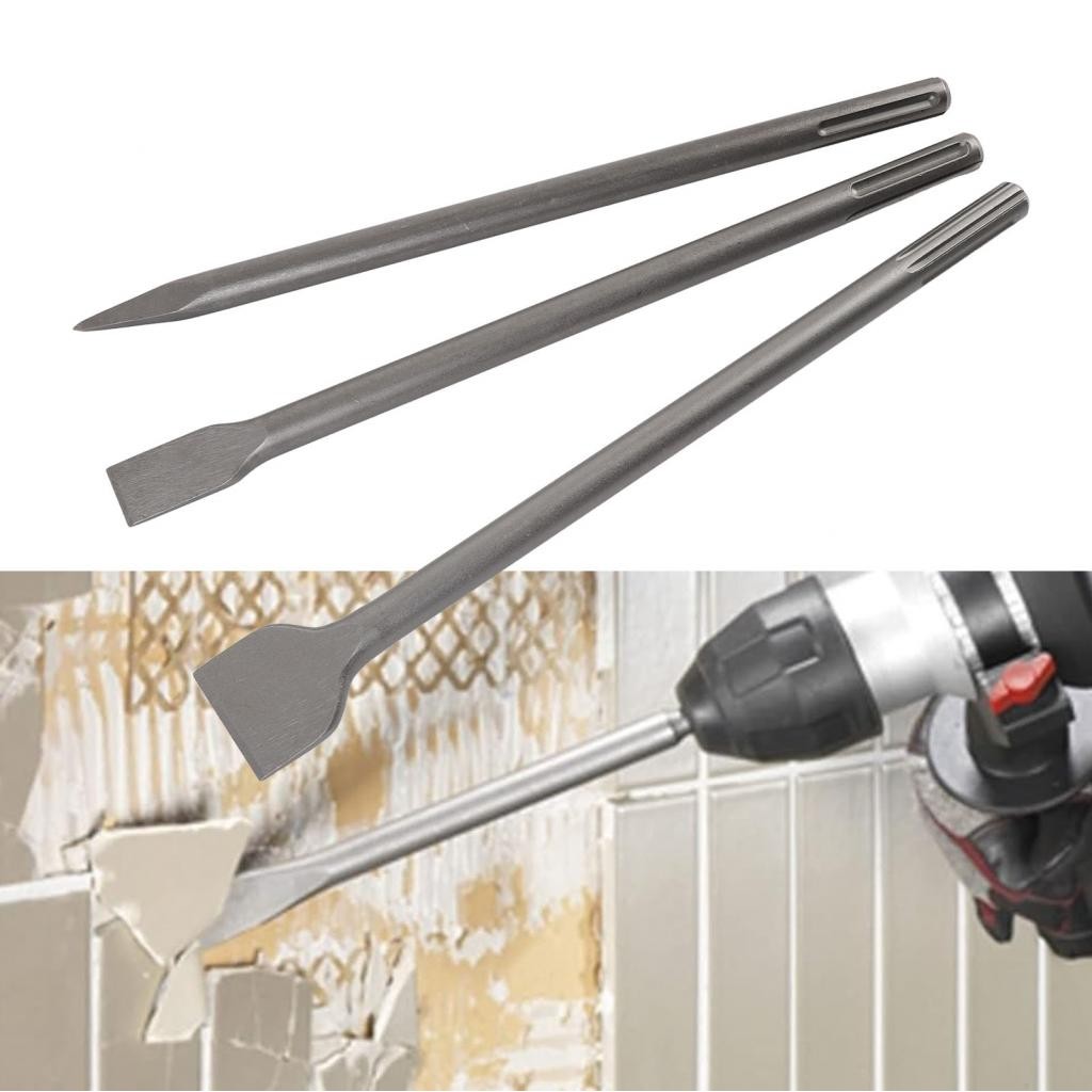 Rotary Hammer Chisels Point Flat Scaling Concrete Chisel Set 5 Slot ...