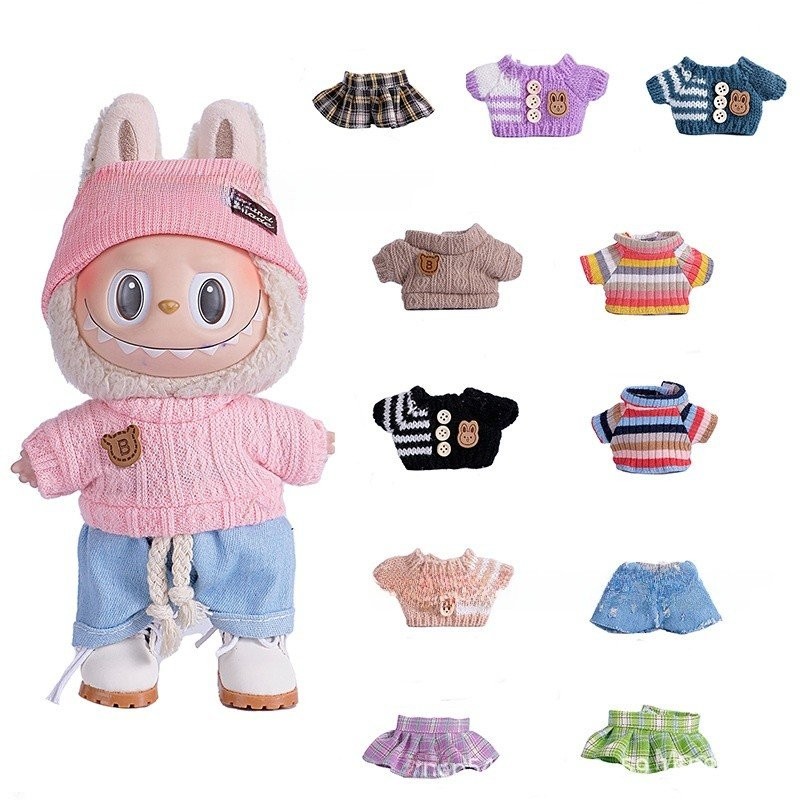 Accesorios de Ropa Labubu, Juego de Vestir de Muñeca Labubu de 17cm ...