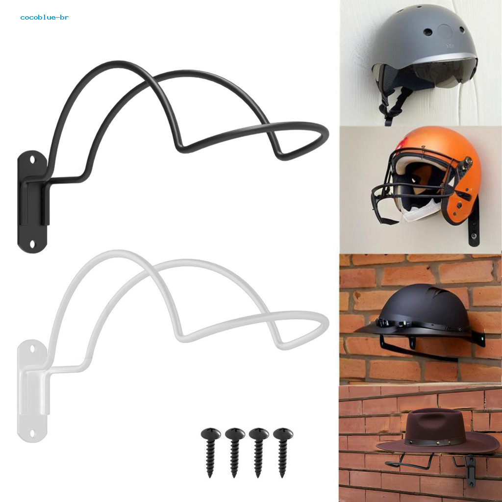 Metal Helmet Hanger Wall Mount Premium Iron Man Stand Easy Install ...