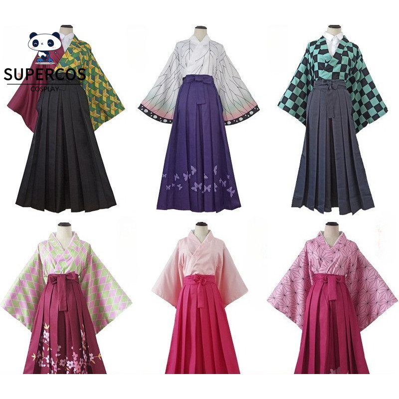 Demon Slayer Giyuu Nezuko Kanawo Tanjiro Cosplay Kimono Conjunto De ...