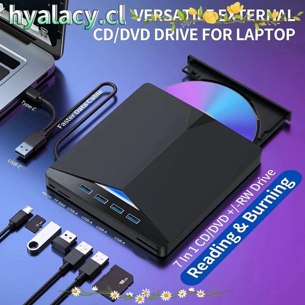 HYALACY Quemador De DVD Tipo C , Unidad Externa USB 3.0 De Alta ...