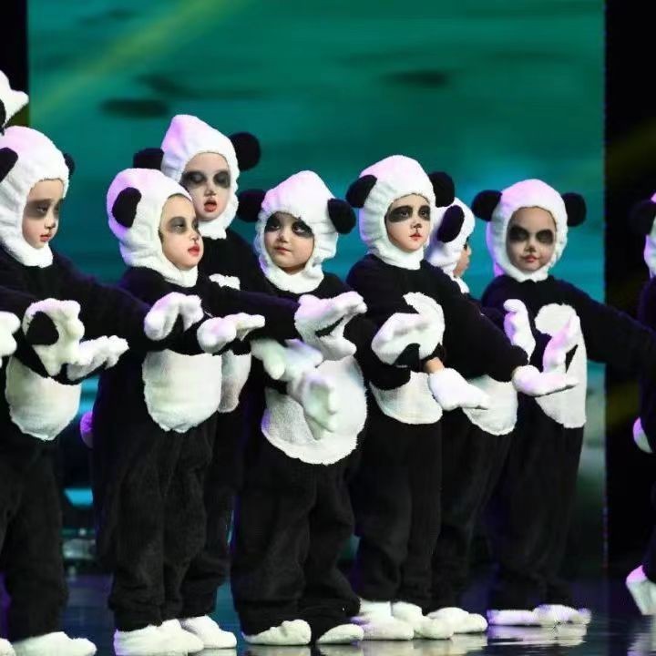 Traje De Panda Grande Traje De Rendimiento Niños Niñas Niños Kung Fu ...