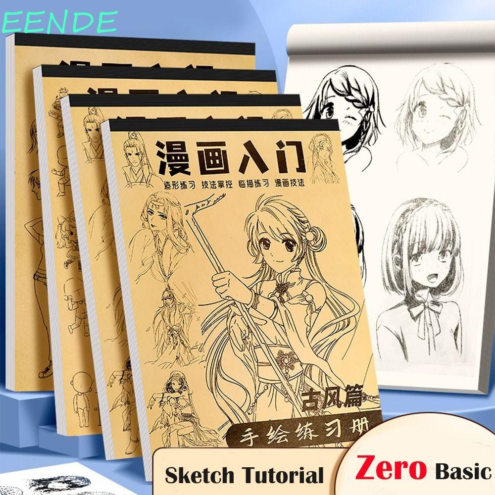 EENDE Anime Libro Dibujado A Mano , Trazando Novato Cero Básico Manga ...