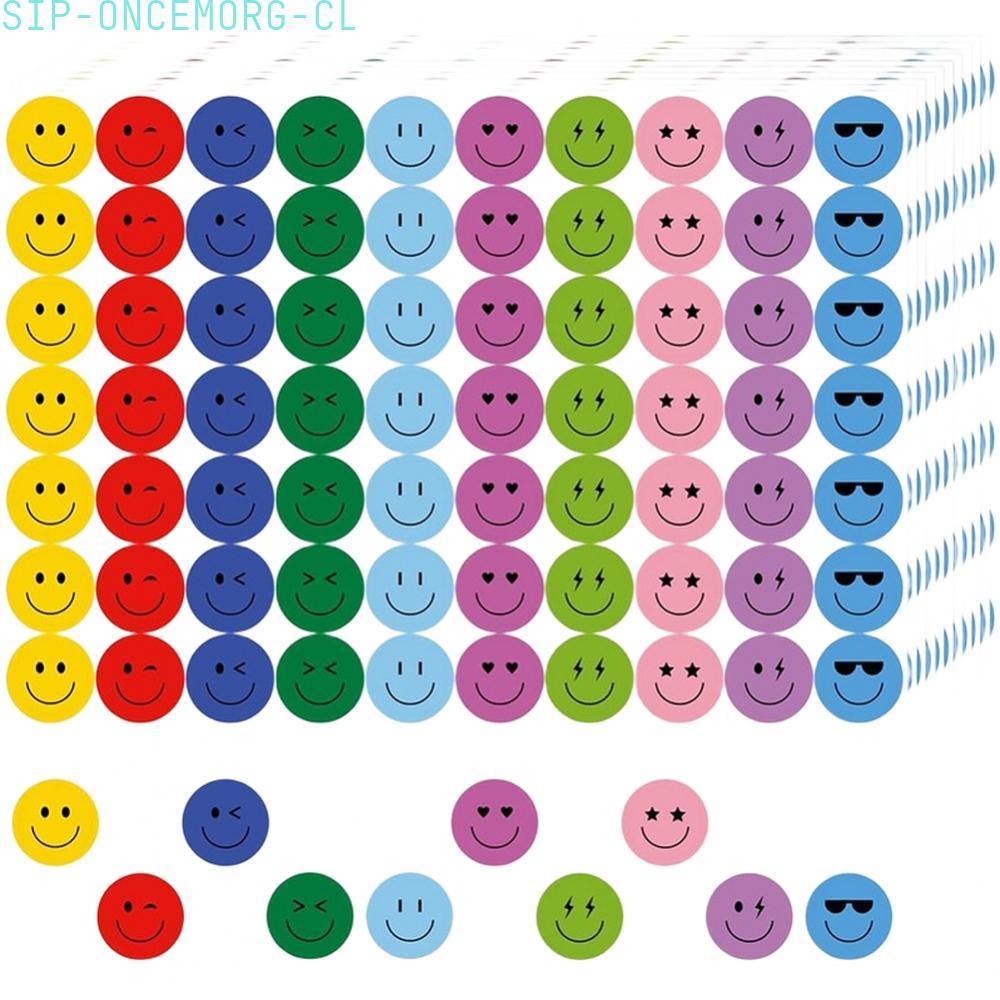 Stickers De Cara Feliz De Colores Para La Tabla De Recompensa Escolar ...