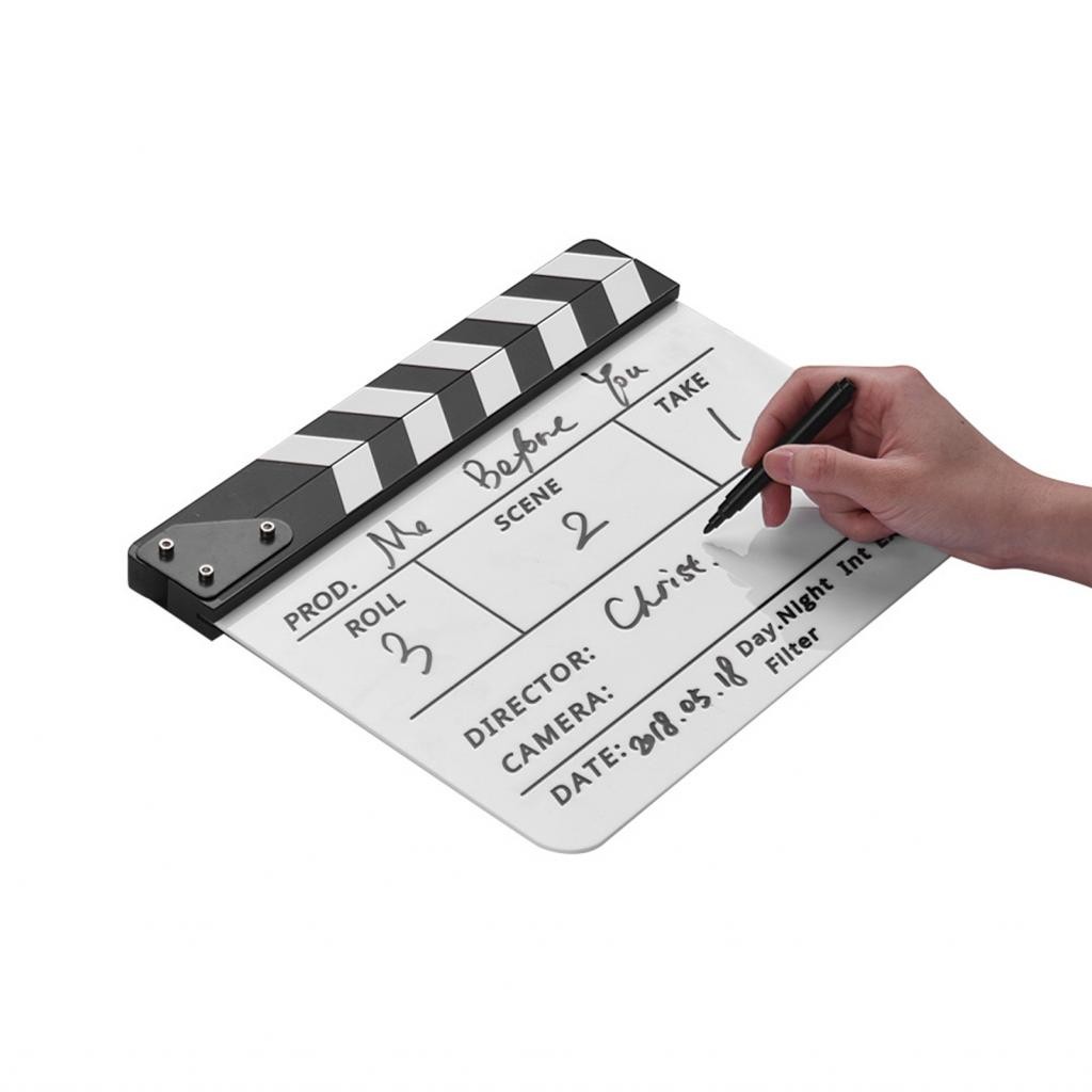 pipioney4-CL Andoer Dry Erase Acrylic Director Film Clapboard Movie TV ...