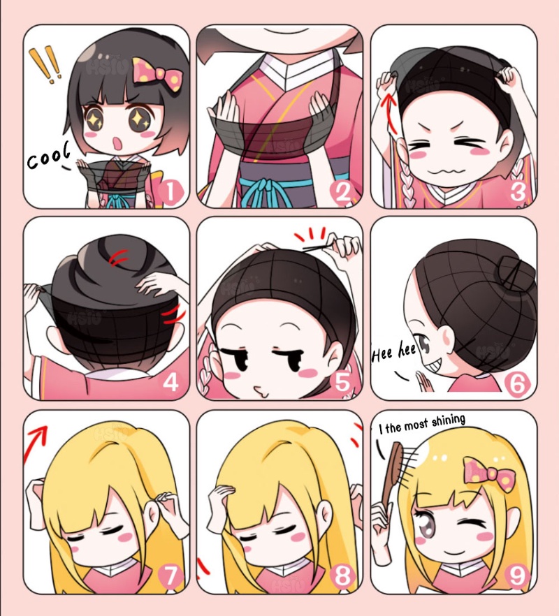 Anime Demon Slayer Kokushibo Cosplay Peluca Uniforme Stickers ...