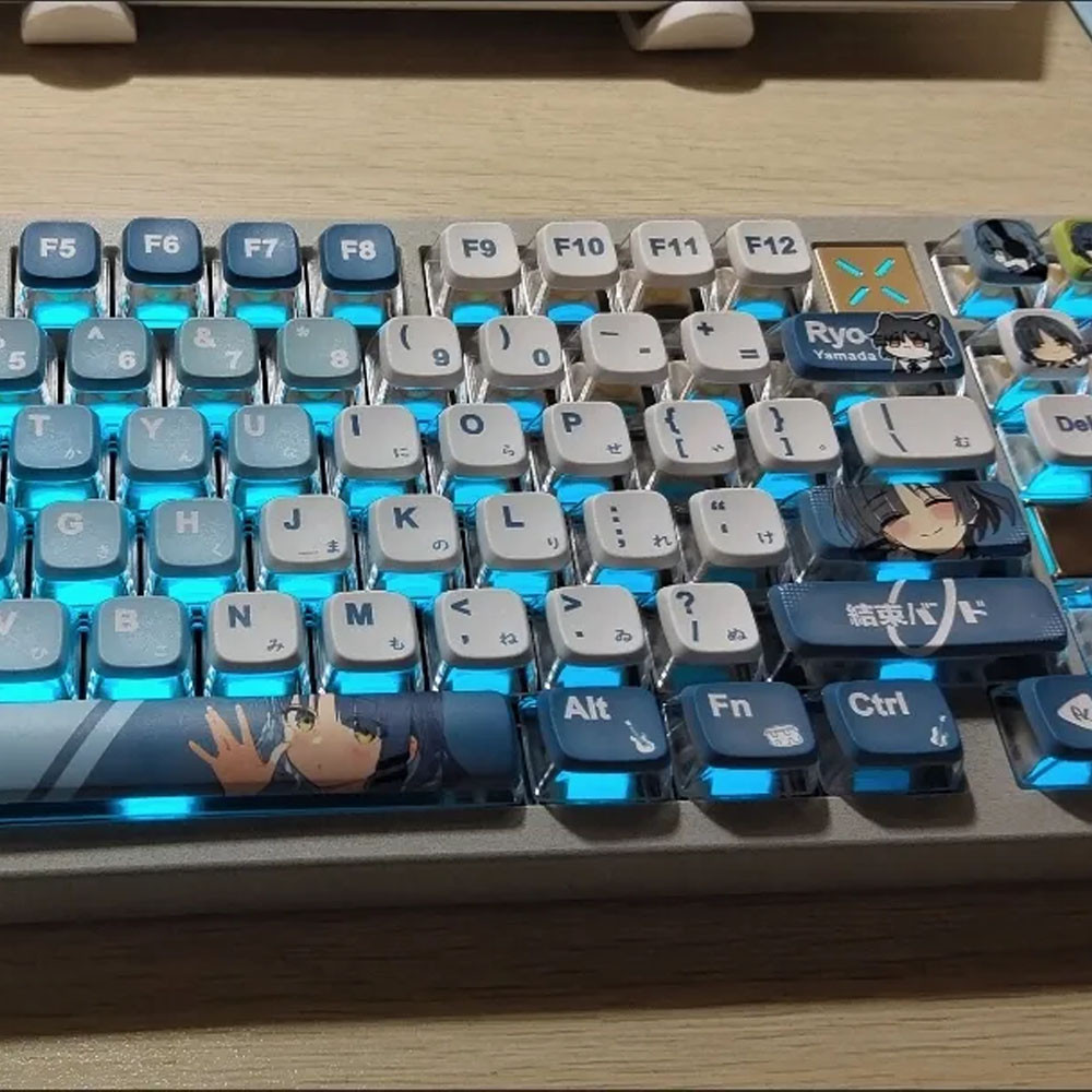 Bocchi The Rock Keycap 120 Teclas Perfil OEM PBT PC Tinte Sublimación Luz Transmisión Pudding ...