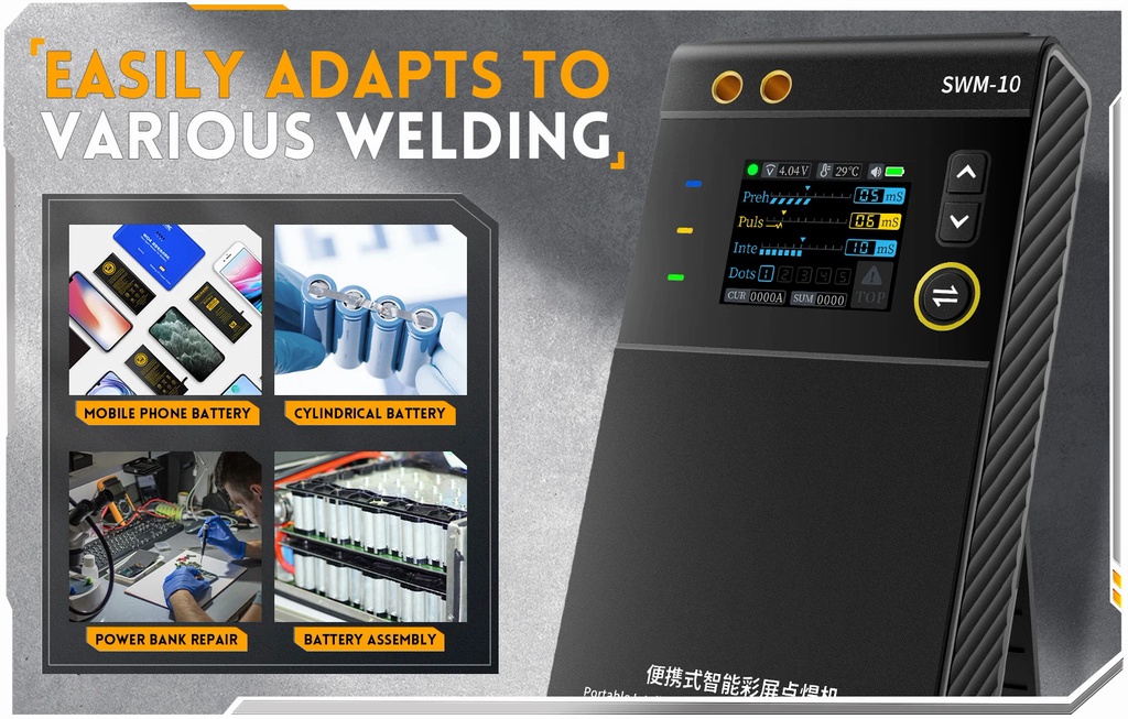 FNIRSI SWM-10 Batería Portátil Soldador Por Puntos DIY Mini Máquina De Soldadura 18650 Paquete ...