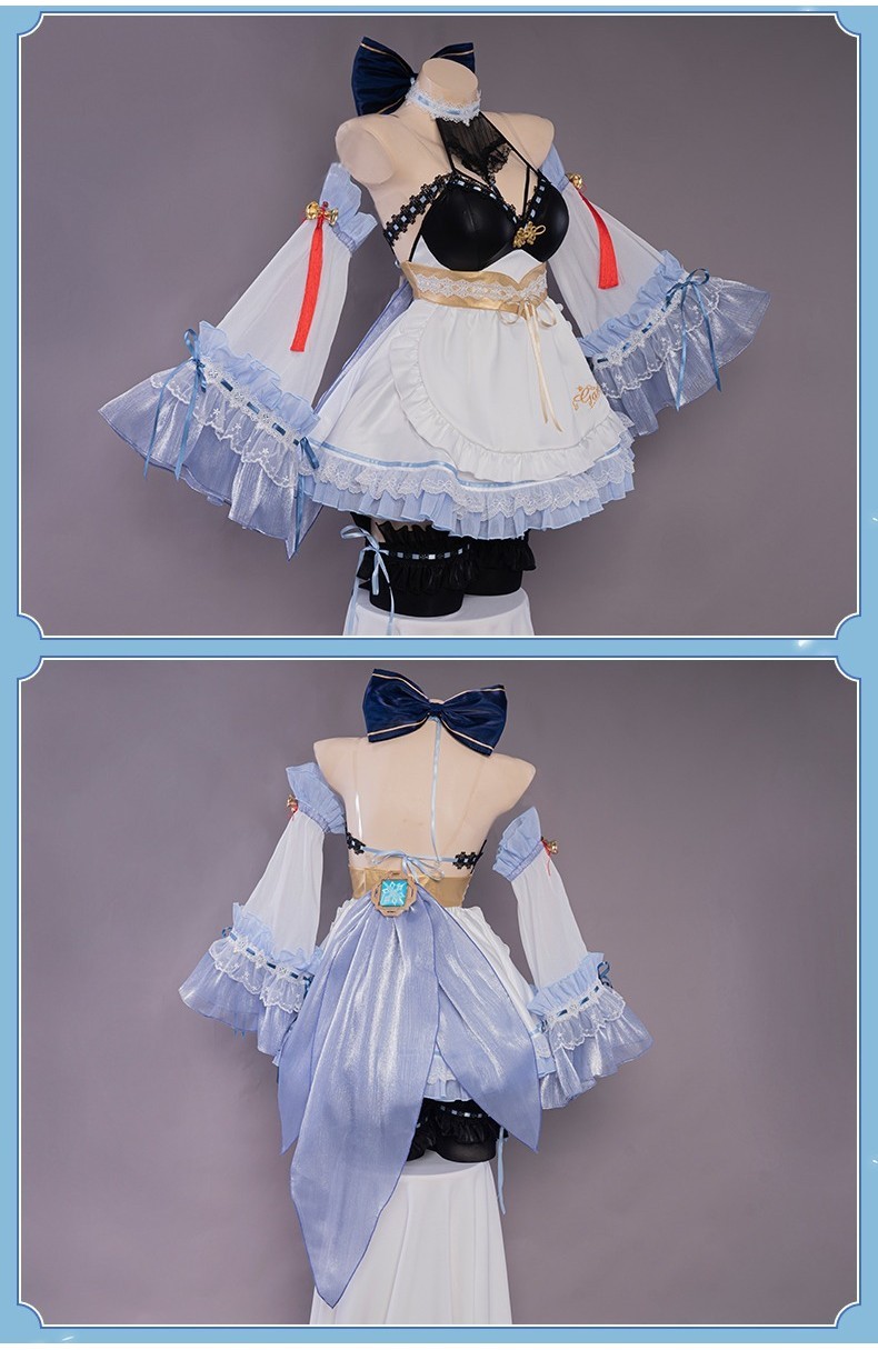 Wetrose 】 Genshin Impacto Cosplay Ganyu Maid Outfit Wang Xiaomei Coco ...