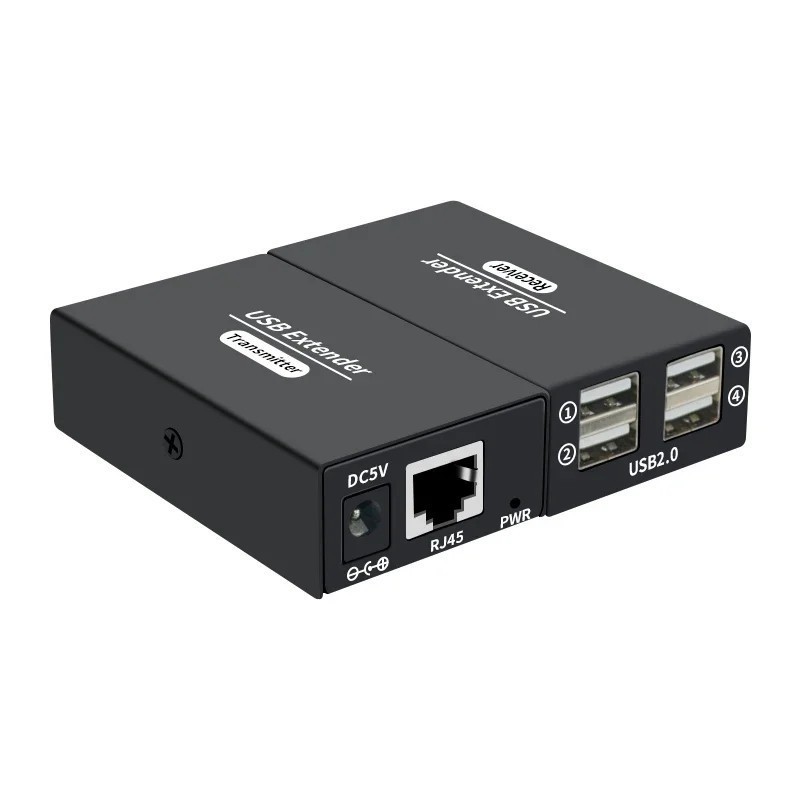 120M 4 Puertos USB Ethernet Extender A Través De RJ45 Cat6 Cable Emisor ...