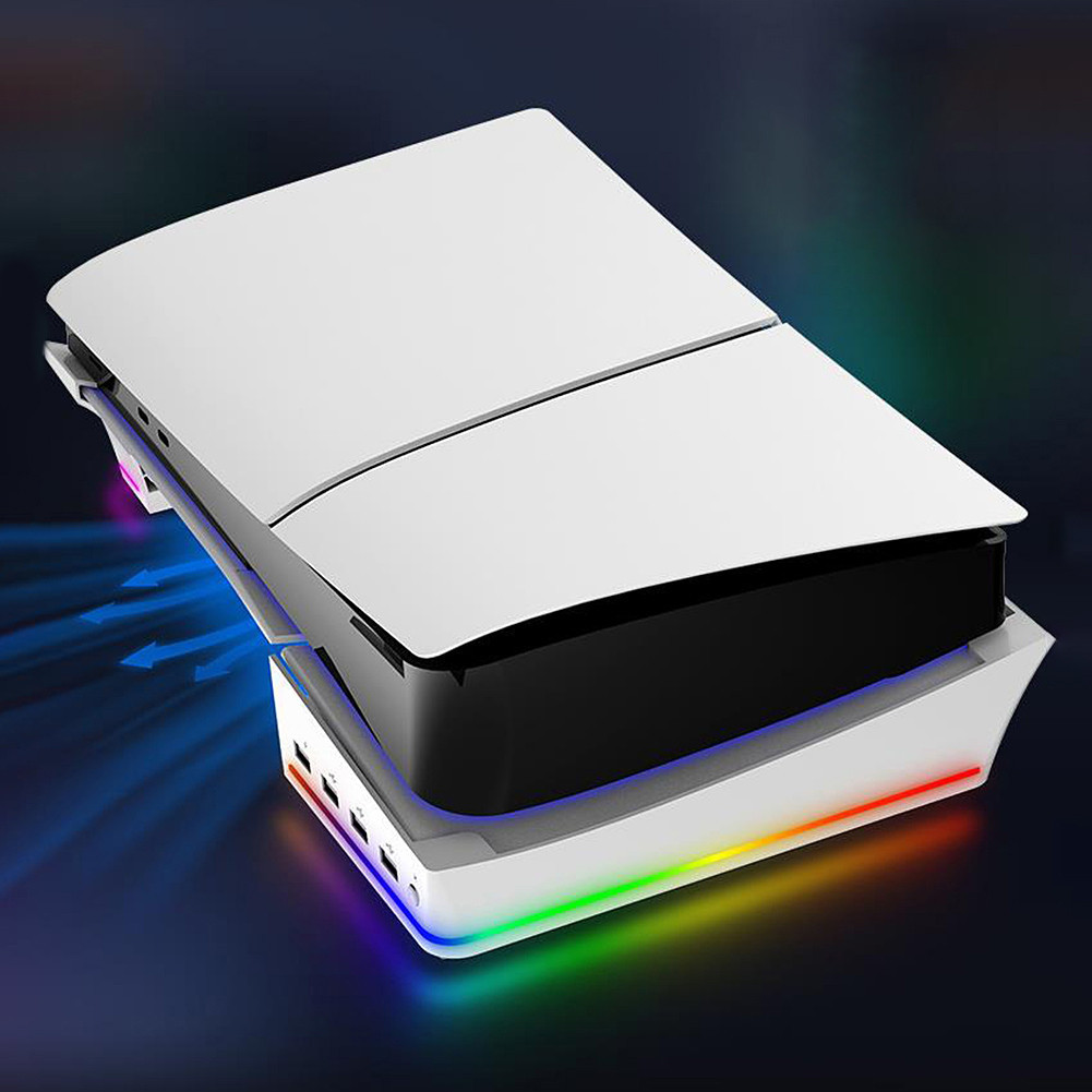 Soporte Horizontal Para PS5 PRO/De Base Delgada Consola Con 14 Modos De Luz Y 4 Concentradores ...