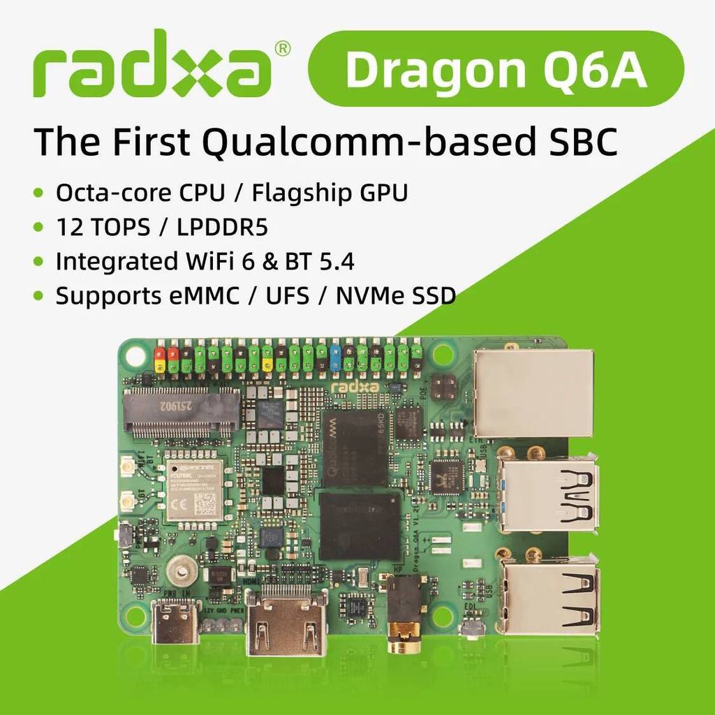 Radxa Dragon Q6A : Solución Qualcomm QCS6490 Edge AI , Rendimiento De ...