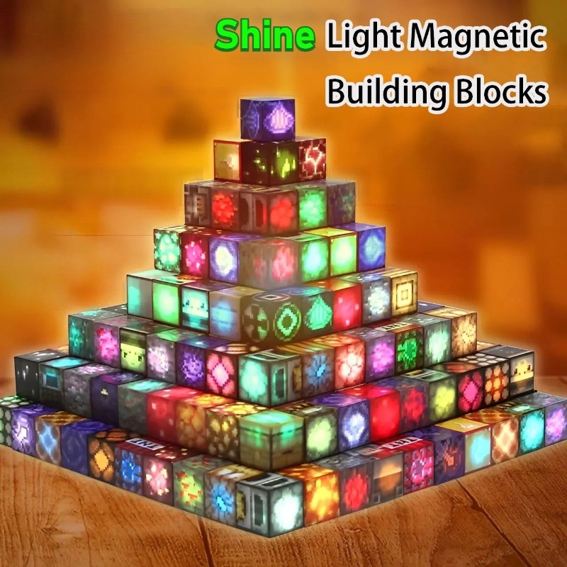 Luz Magnética Bloques De Construcción Mundo De La Mina Imán Cubo ...