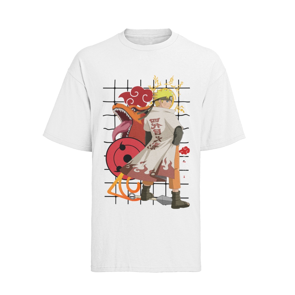 Naruto Sasuke Kakashi Minato Sello 9 Cola Folla Kurama Camisa Orgánica ...