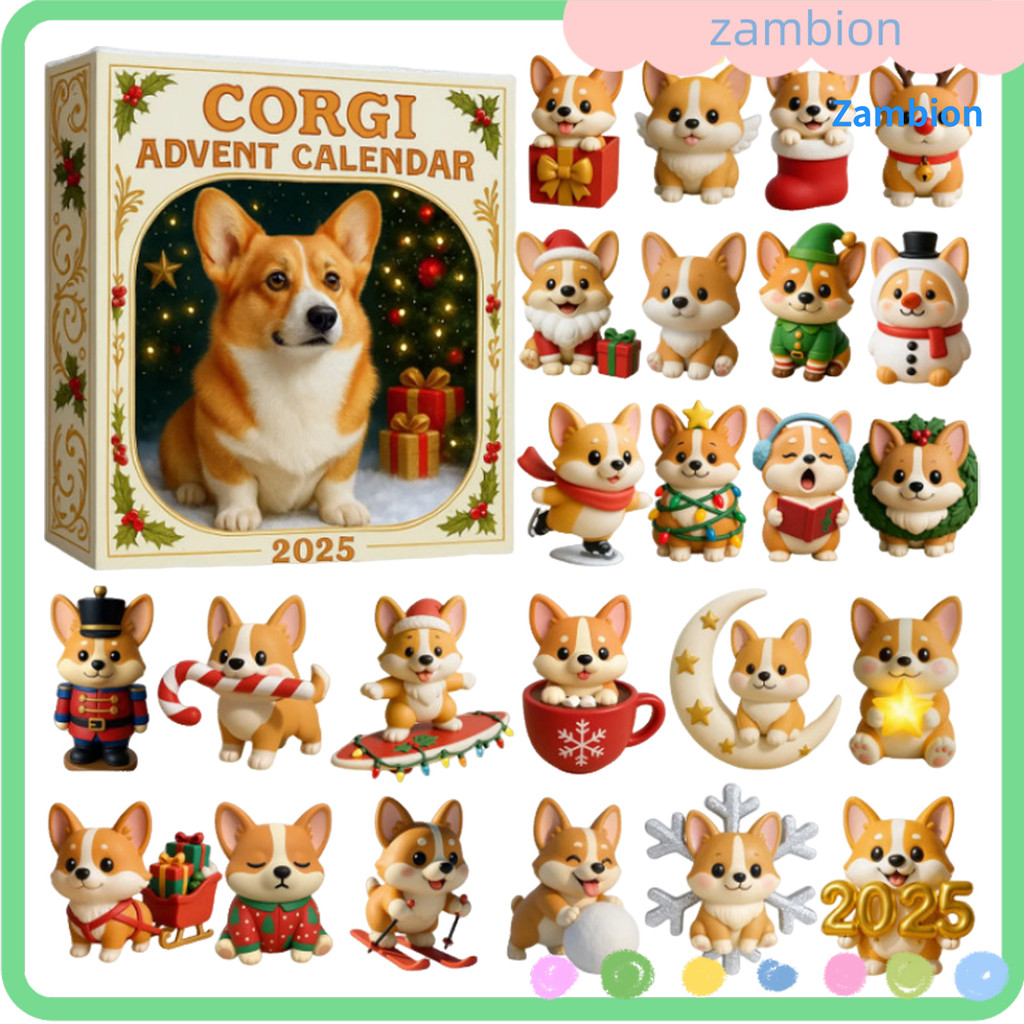 \ [zambion] Corgi Calendario De Adviento De Navidad 2025 24 Días Cuenta ...